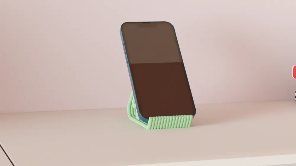 Phone Stand. Modern Layered Wavey Phone stand - Free 3D Print Model ...