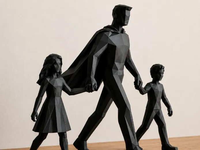 Our Everyday Hero - Fathers day - 1 Son+1 Daughter - Free 3D Print ...