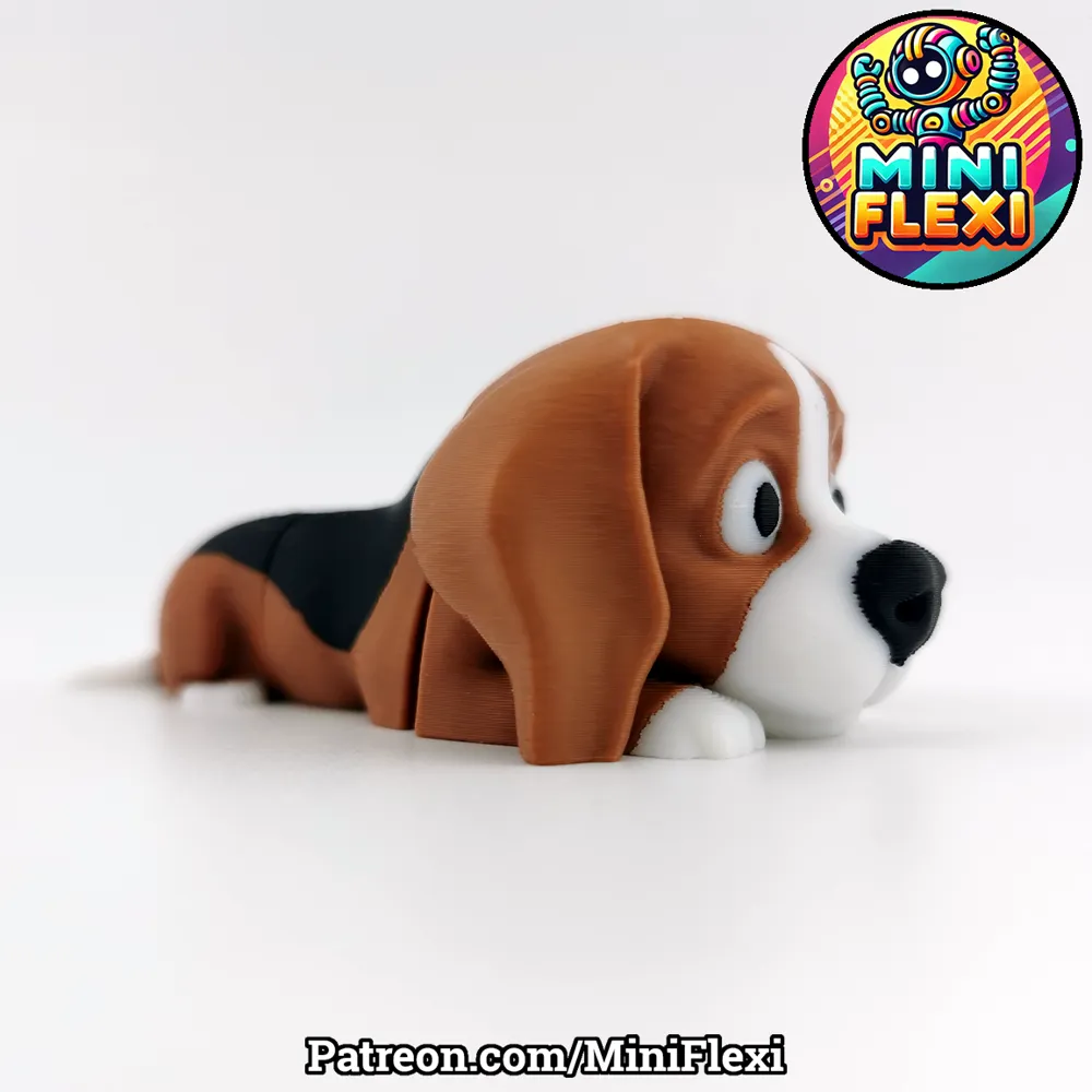 Mini Flexi Beagle - NoSupport Articulated - Free 3D Print Model - MakerWorld