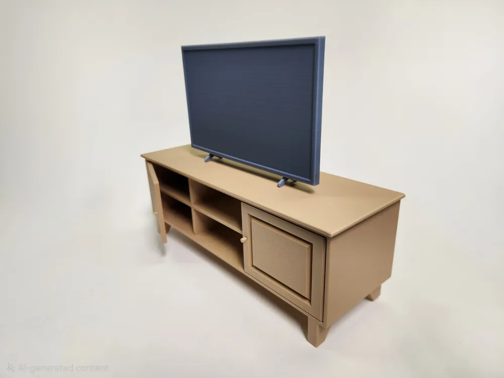 Doll House Media Console - Free 3D Print Model - MakerWorld