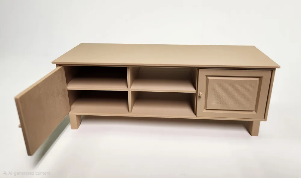 Doll House Media Console - Free 3D Print Model - MakerWorld