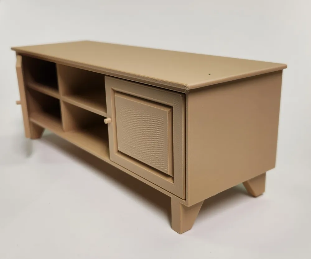 Doll House Media Console - Free 3D Print Model - MakerWorld
