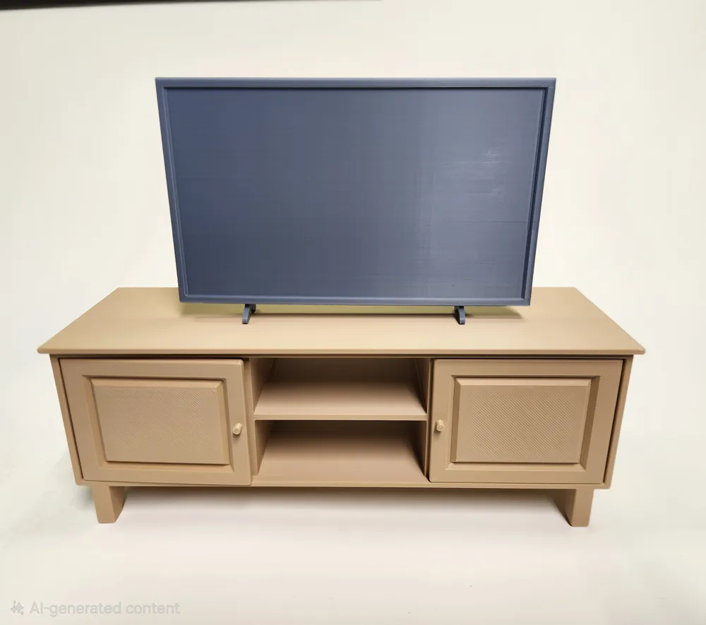 Doll House Media Console - Free 3D Print Model - MakerWorld