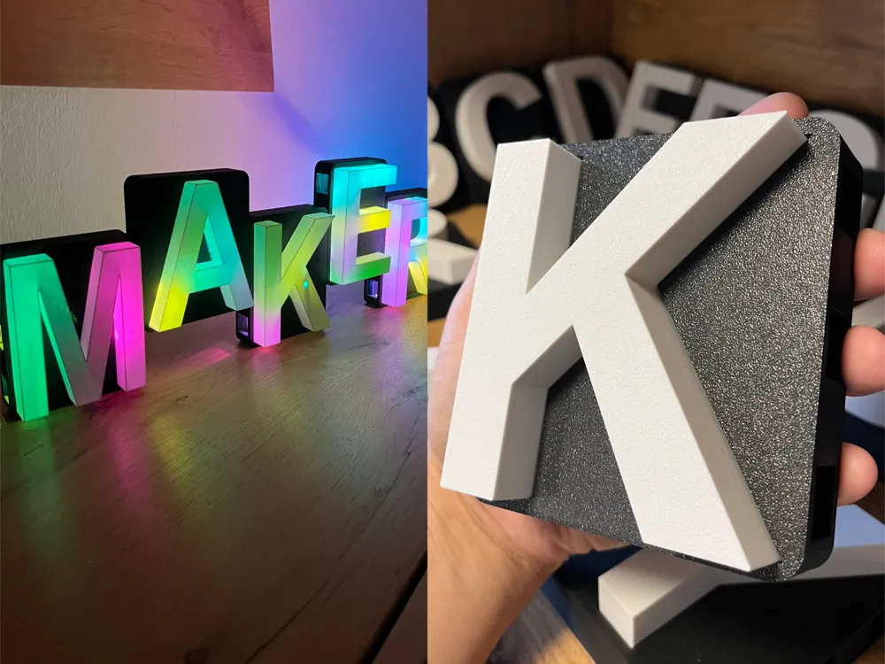 3D Letter “K” – modular, LED-ready & A–Z series by LetHimPrint ...