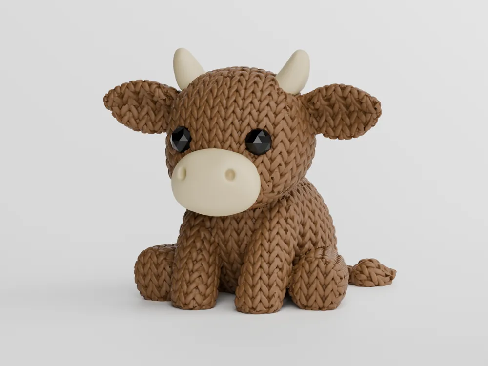 Knitted Cow - Free 3D Print Model - MakerWorld