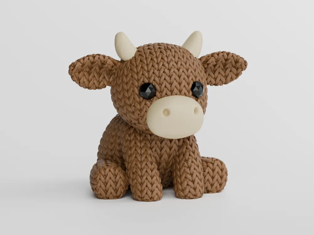 Knitted Cow - Free 3D Print Model - MakerWorld
