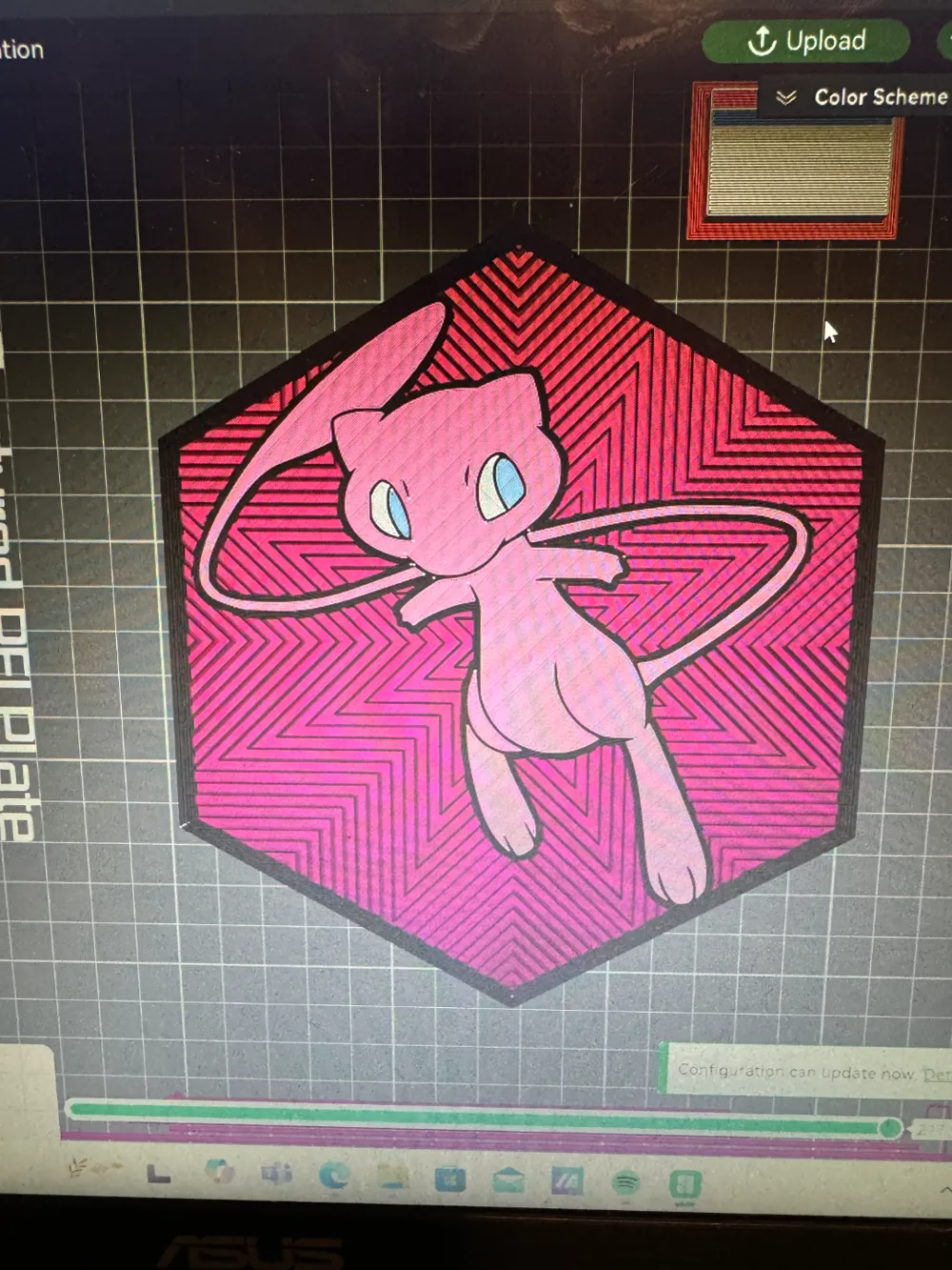 #151 Mew Hex Wall Art by Laced Up Prints - MakerWorld