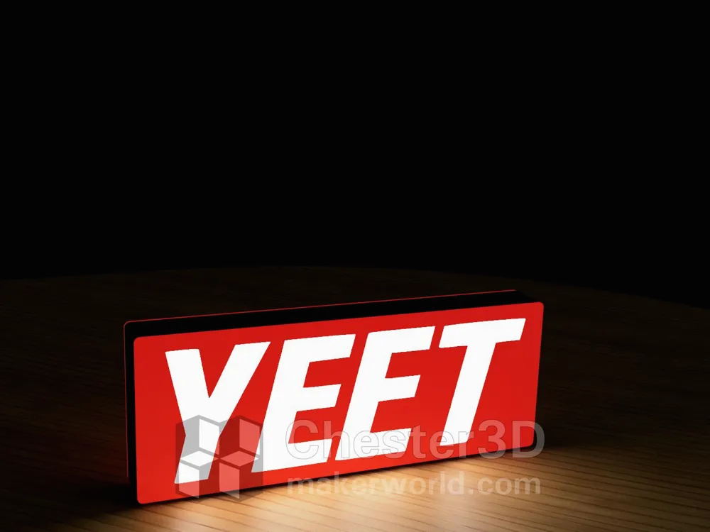 Yeet LED Lamp Light by Chester3D - MakerWorld