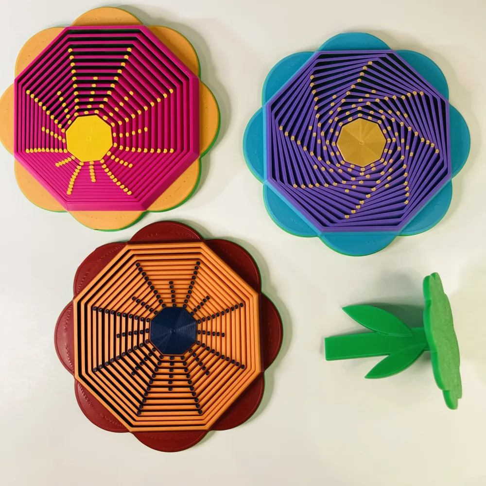Flower Fidget - Hexagon Twist Fidget (2 versions) - Free 3D Print Model ...