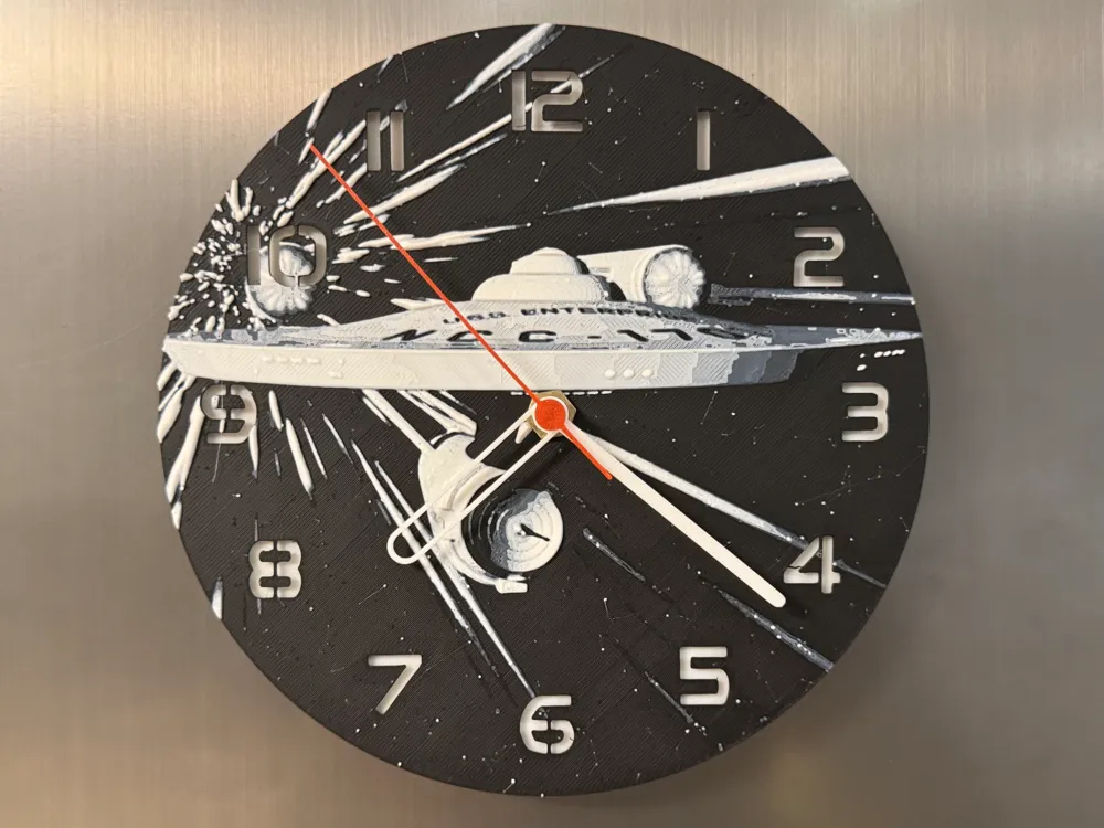 wall / desk clock uss Enterprise Classic HueForge Remixed by cP3D ...