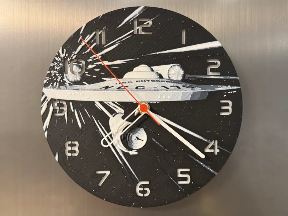 wall / desk clock uss Enterprise Classic HueForge Remixed by cP3D ...
