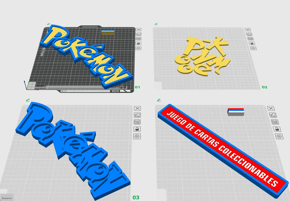 Pokémon Trading Card Game Logo (AMS & Split) ES - Free 3D Print Model ...