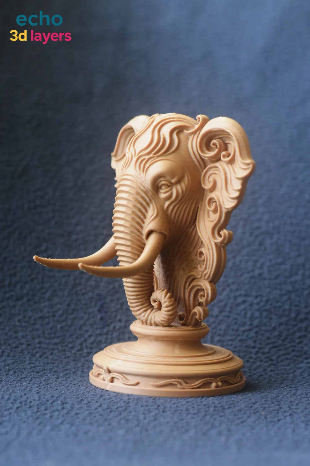 elephant bust by Echo 3D Layers MakerWorld: Download Free 3D Models