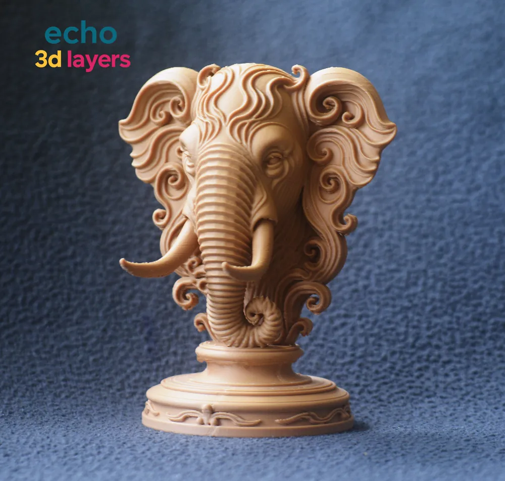 elephant bust by Echo 3D Layers MakerWorld: Download Free 3D Models