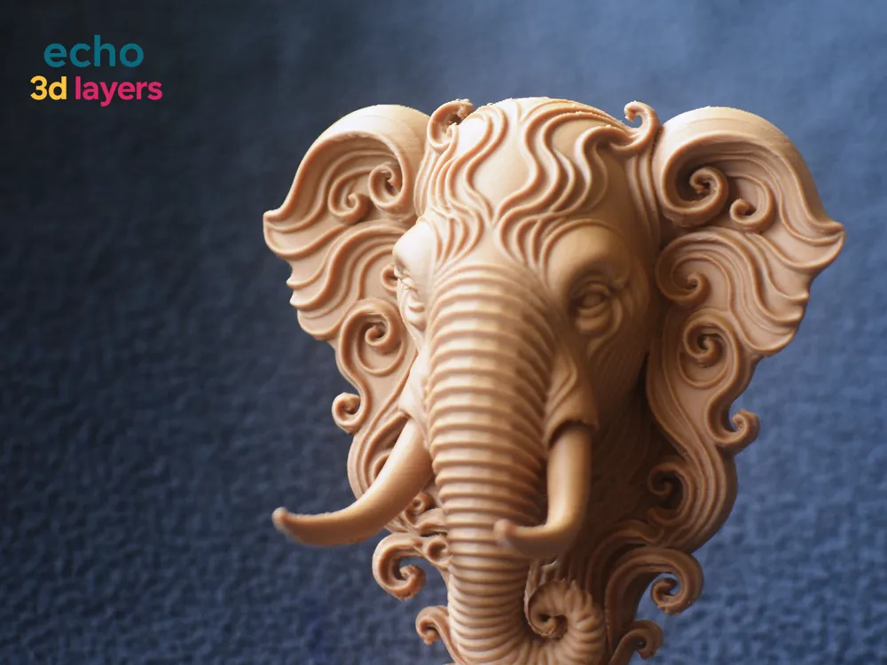 elephant bust by Echo 3D Layers MakerWorld: Download Free 3D Models