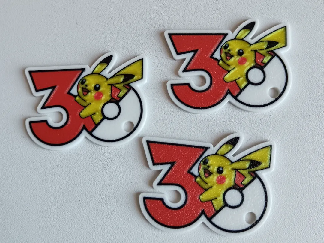 Pokémon 30th Anniversary Pikachu Keychain - Free 3D Print Model ...