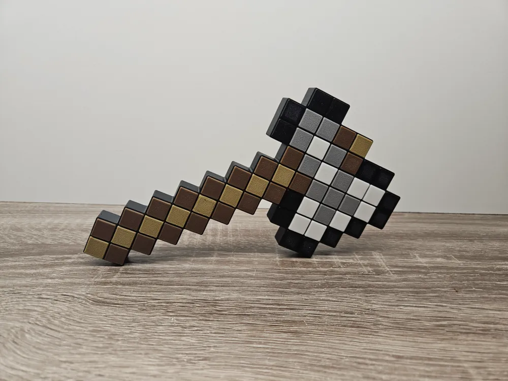 Minecraft Pixel Axe - Free 3D Print Model - MakerWorld