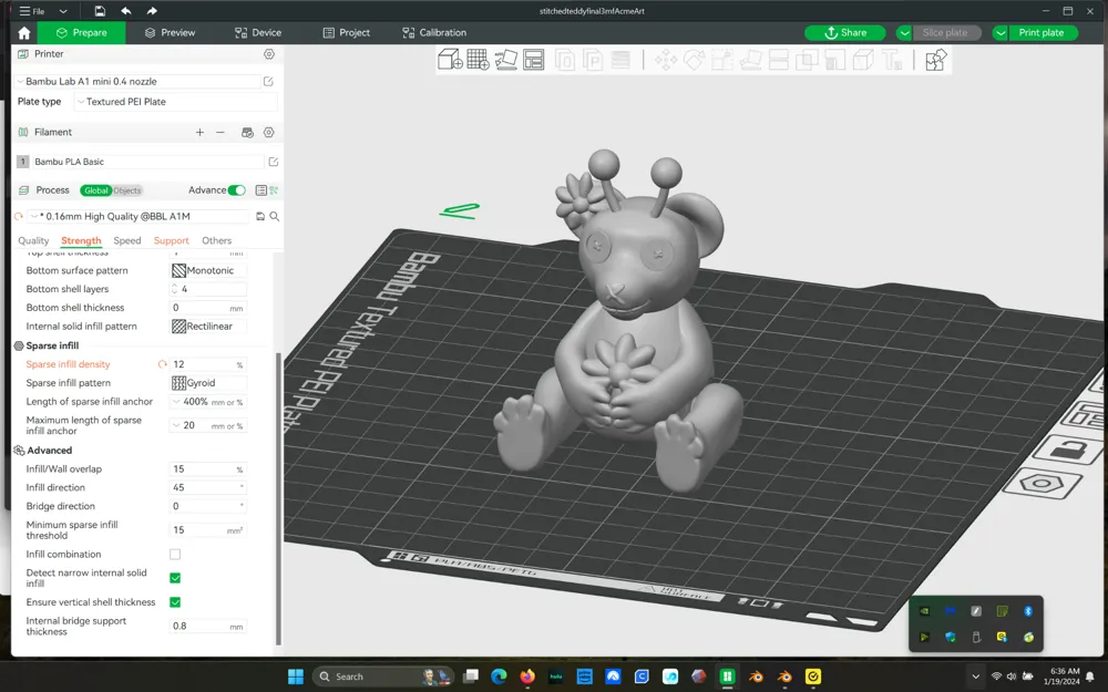 Space Teddy, teddy bear with articulated legs print in place by AcmeArt - MakerWorld
