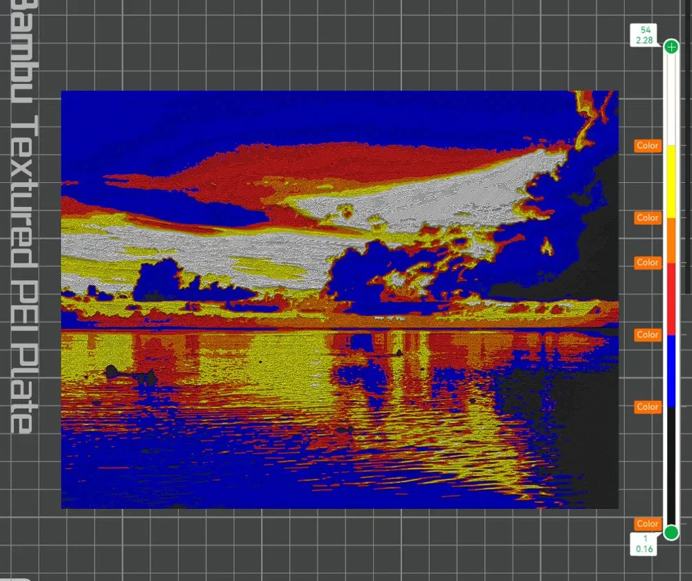 Sunset at the Lake (hueforge) by briankstan - MakerWorld