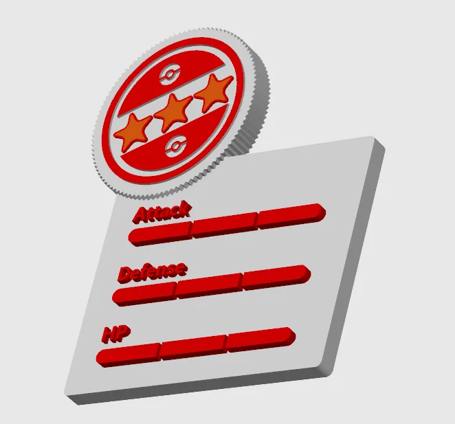 Pokémon GO Appraisal System - 3D Perfect IV Badge by BANGBU - MakerWorld