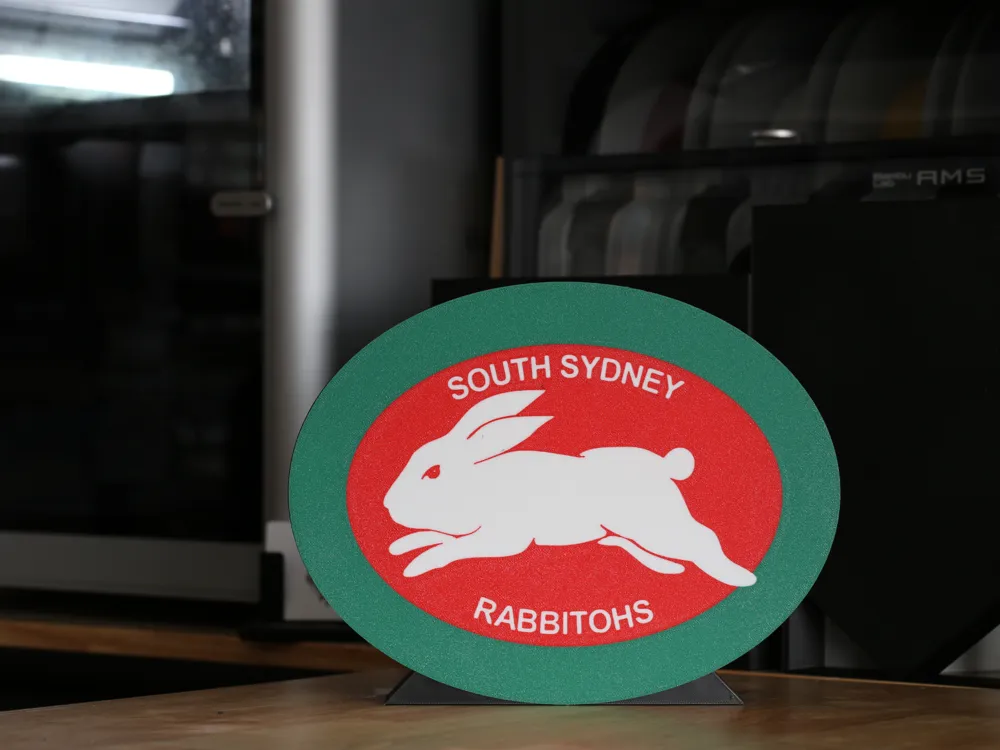 NRL Rugby South Sydney Rabbitohs LED Light Box by The 3D Print Smiths ...