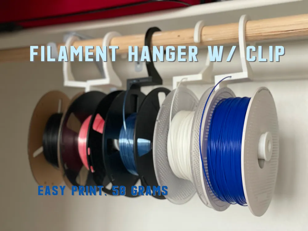 Filament Hanger w/ Clip by Kit Crafters - MakerWorld