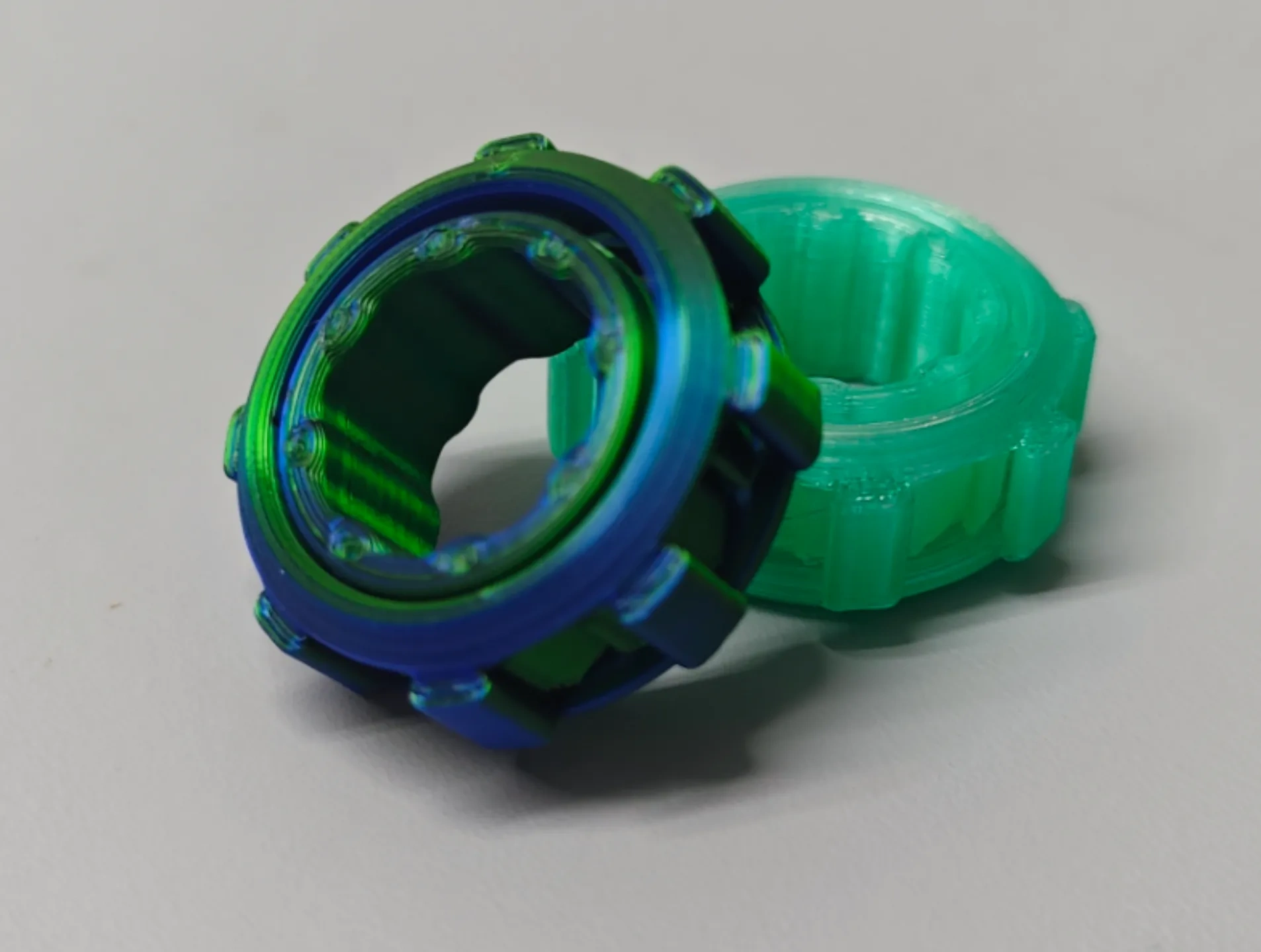 Cyberpunk EDC Bead Ratchet Ring—Print-in-Place by 修石工坊 - MakerWorld