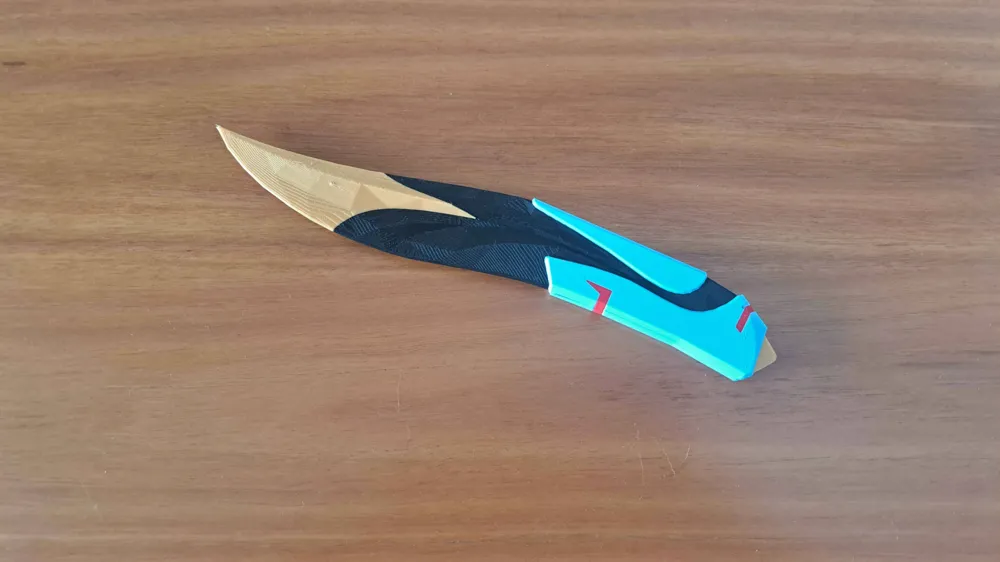 Valorant - Tilde Knife - Free 3D Print Model - MakerWorld