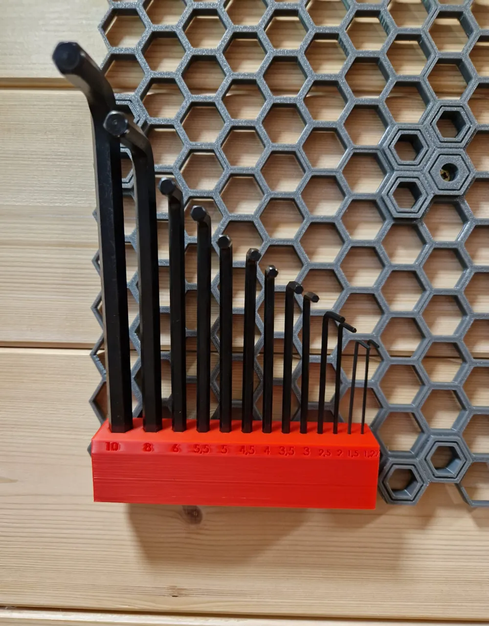 allen/hex key holder - honeycomb storage wall -HSW by Franz MakerWorld: Download Free 3D Models