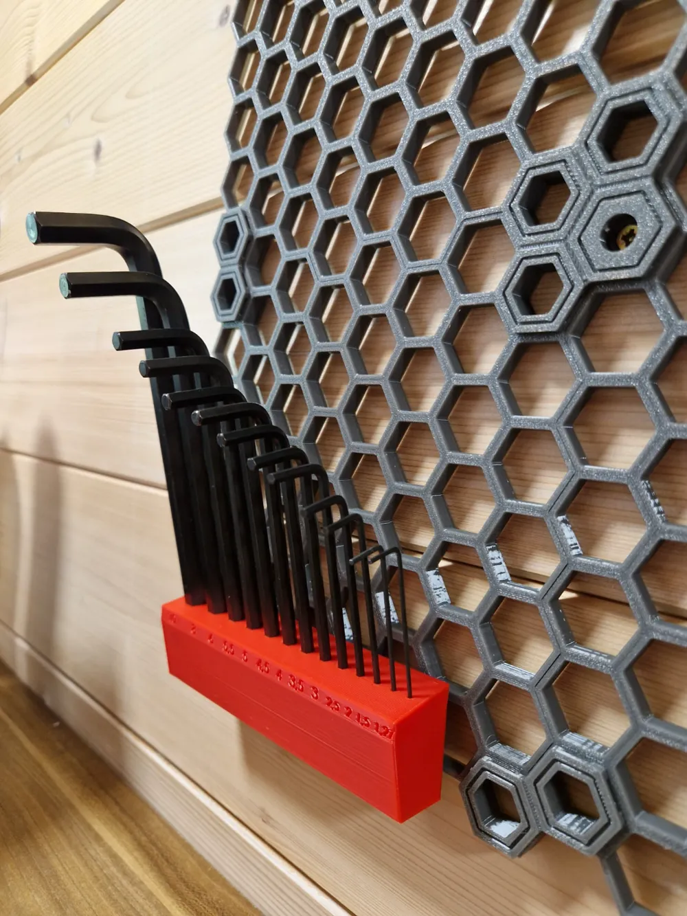 allen/hex key holder - honeycomb storage wall -HSW by Franz - MakerWorld