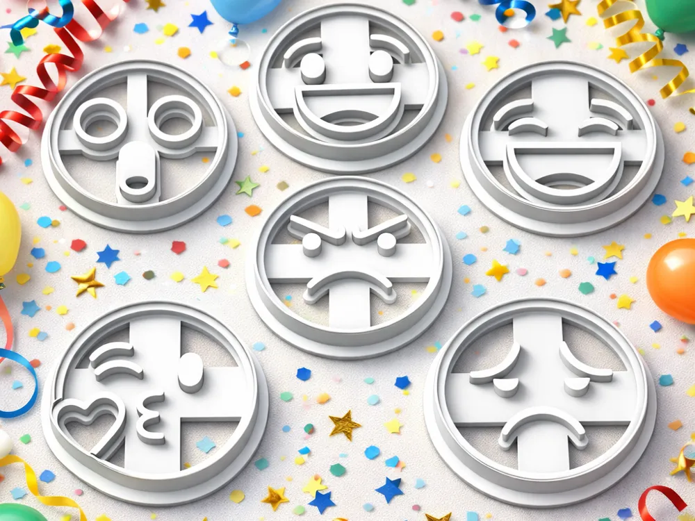 Emoji Cookie Cutter Set | Fun 3D Print File - Free 3D Print Model ...