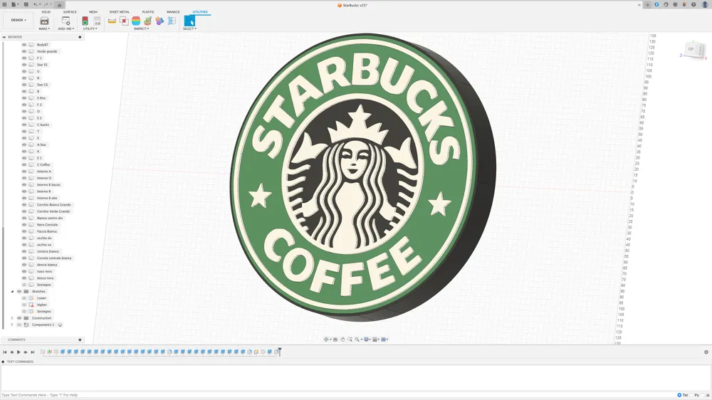 Starbucks sign – embossed effect, exellent finish by Mat_3d MakerWorld ...