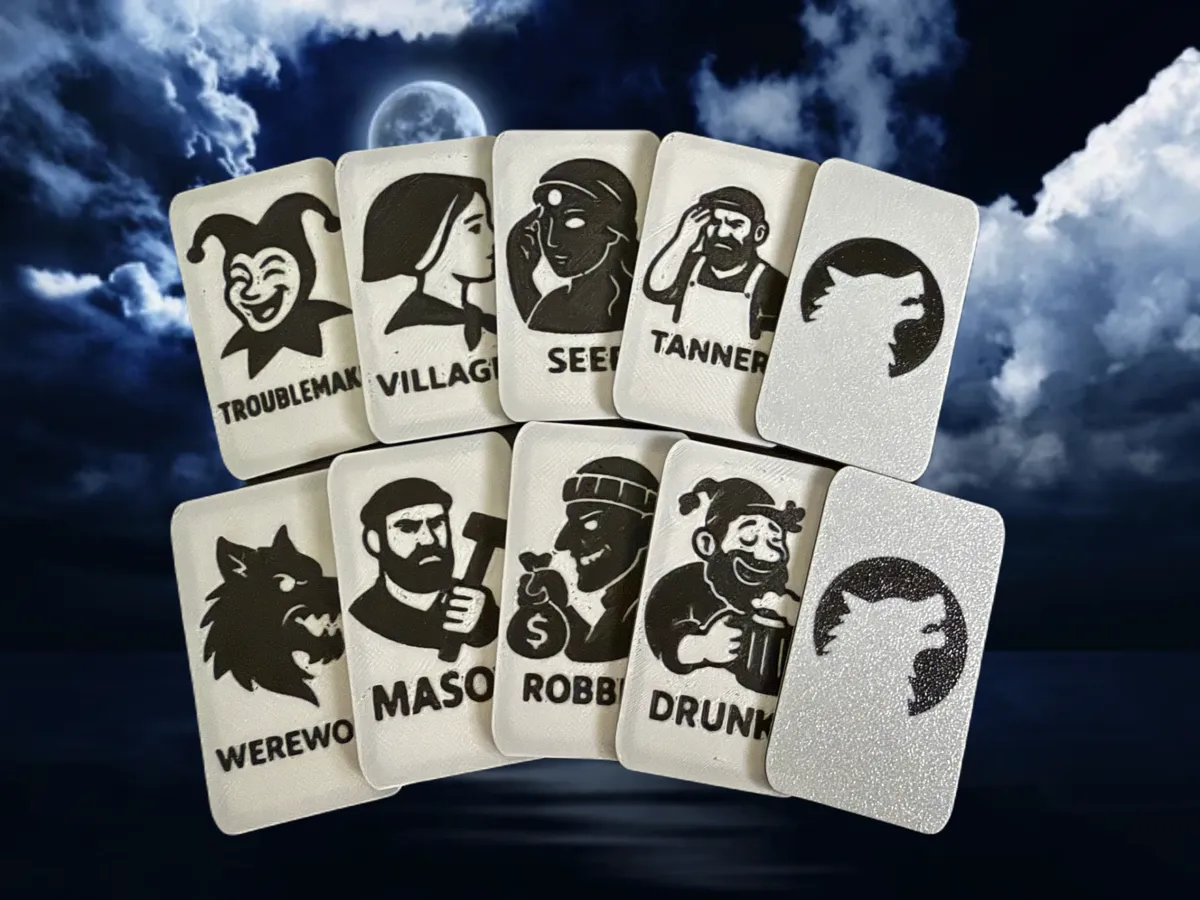 One Night Ultimate Werewolf Card Set by CMCosMic MakerWorld: Download ...