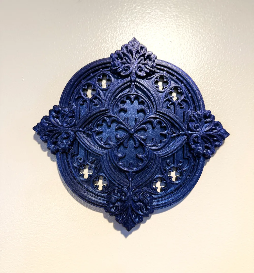 Gothic Cathedral Wall Medallion - Free 3D Print Model - MakerWorld