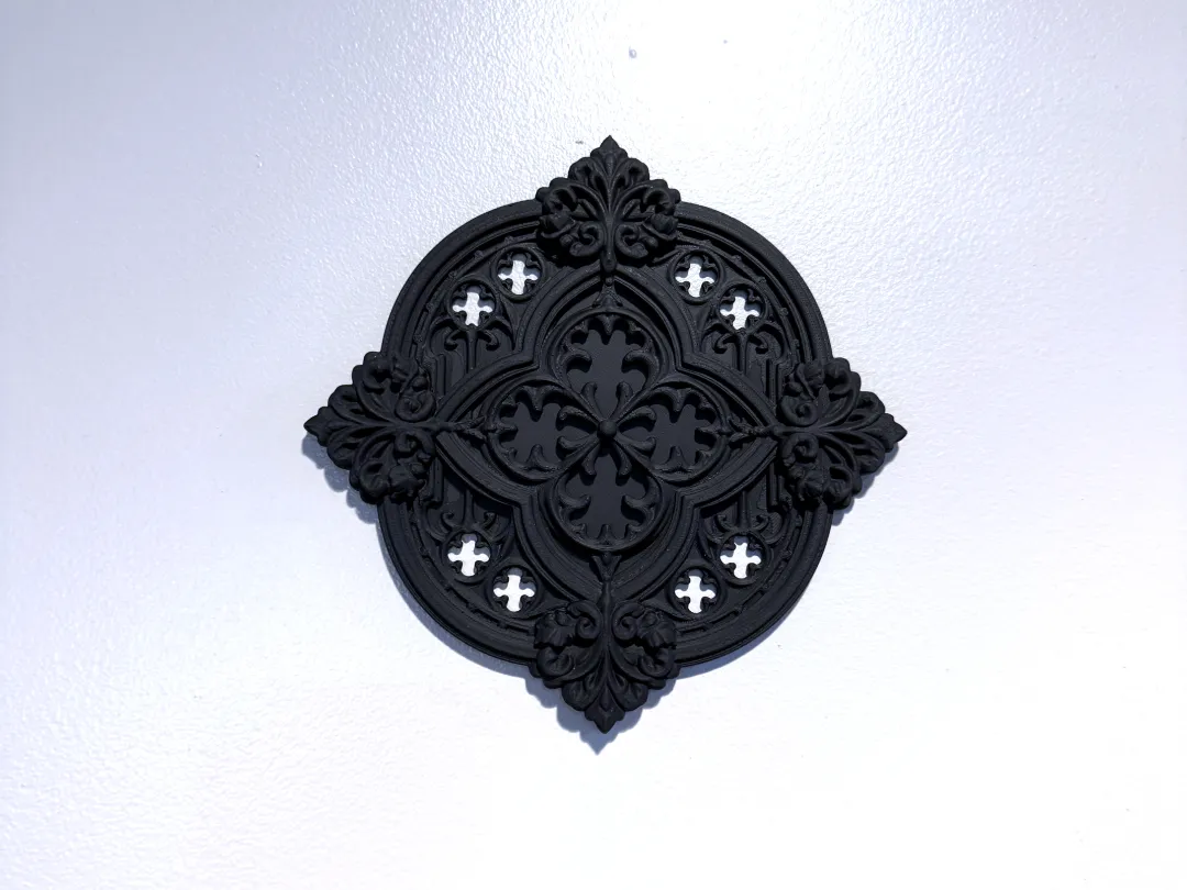 Gothic Cathedral Wall Medallion - Free 3D Print Model - MakerWorld