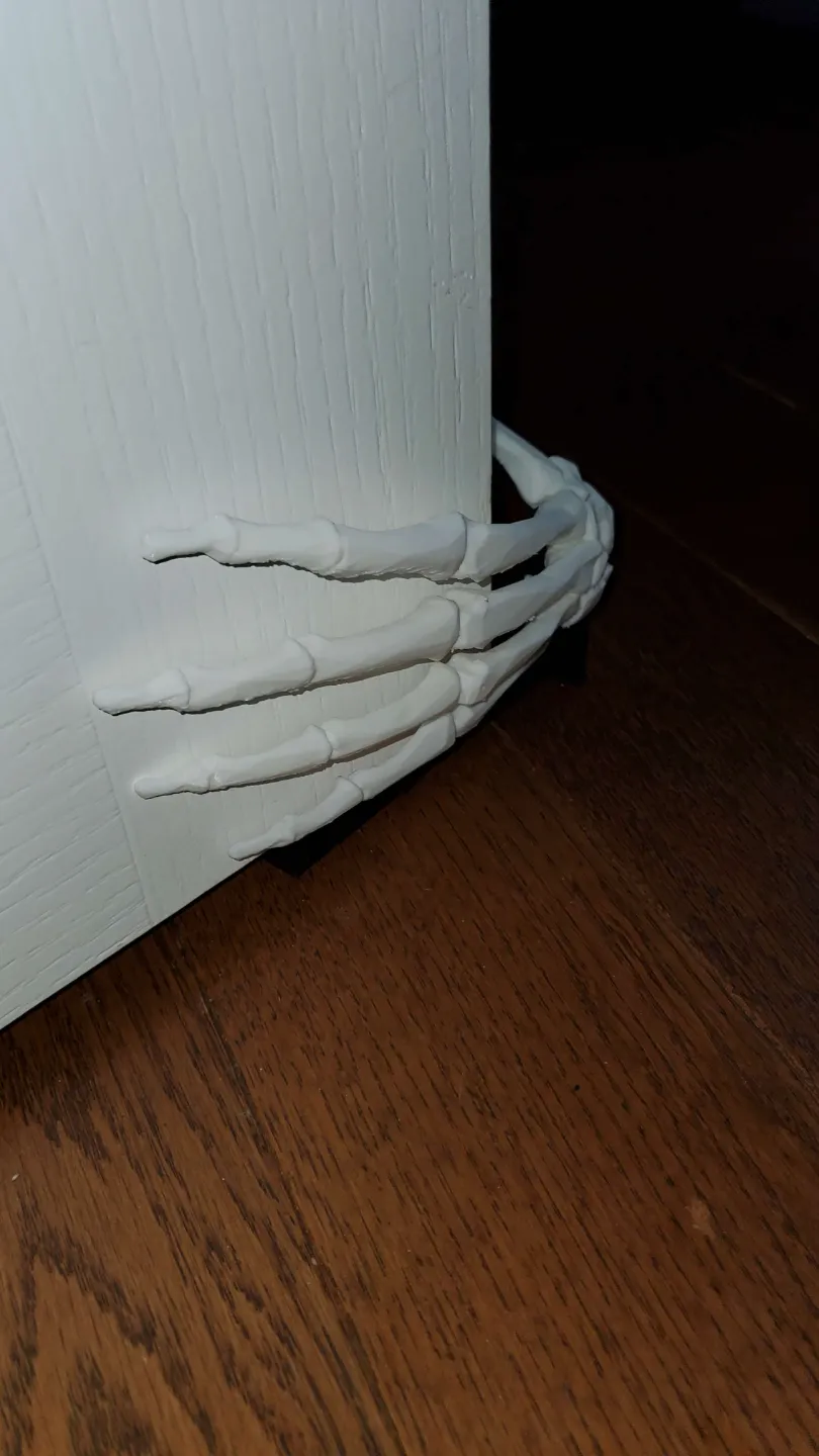 Door stopper skeleton hand for halloween by PoussinJaune - MakerWorld
