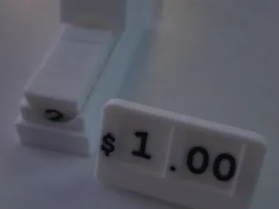 Swappable Price Tag (with Storage Tray) - Free 3D Print Model - MakerWorld