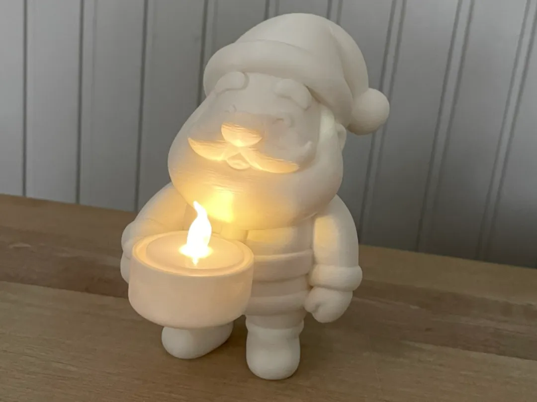 Santa Claus with Tealight - Free 3D Print Model - MakerWorld
