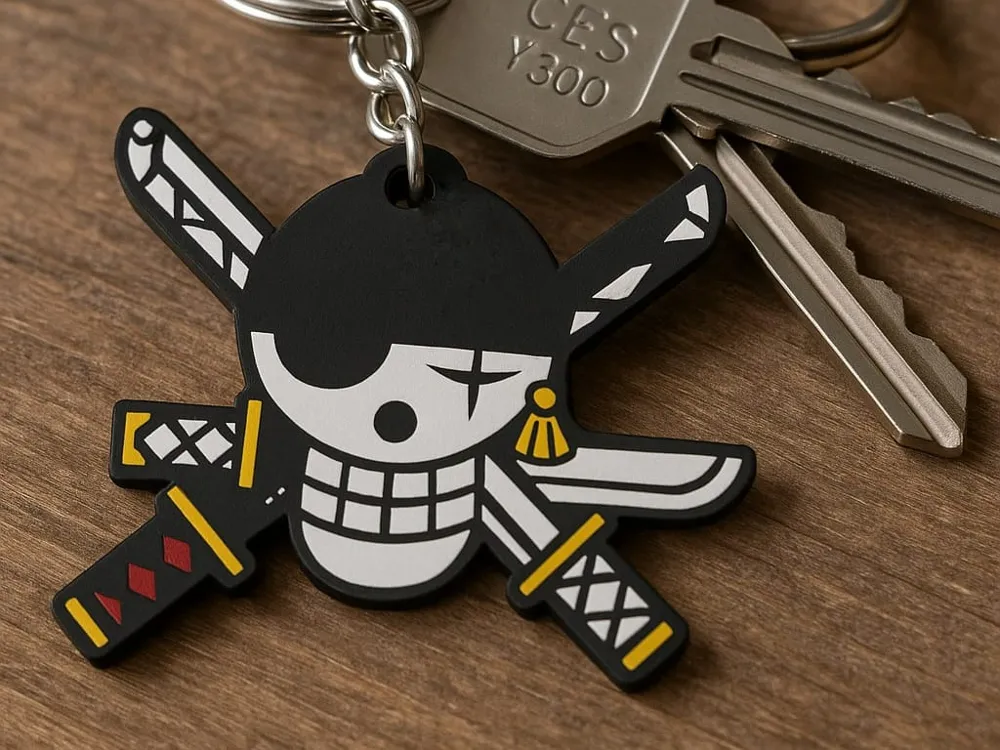 One piece keychain (Roronoa Zoro) - Free 3D Print Model - MakerWorld