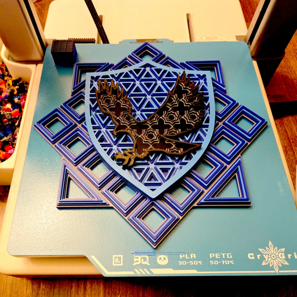 Harry Potter Ravenclaw Dimensional Grid Mosaic by w3r3wolv3s - MakerWorld