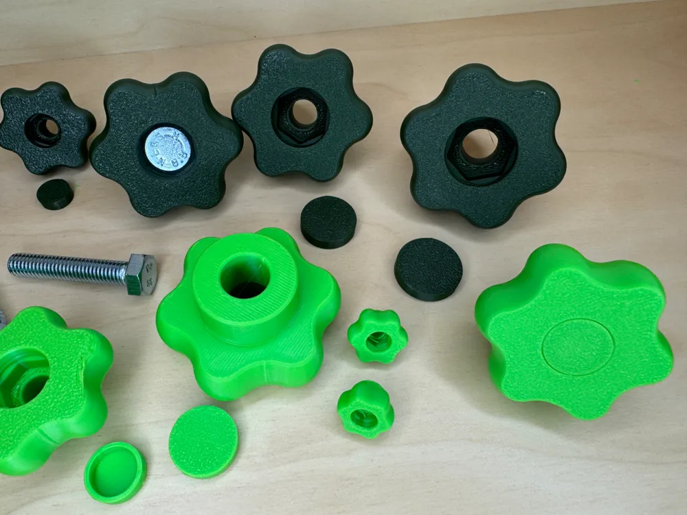 Hexagonal Star Grip inch UNC, UNF 1/4, 5/16, 3/8 by practical3D ...