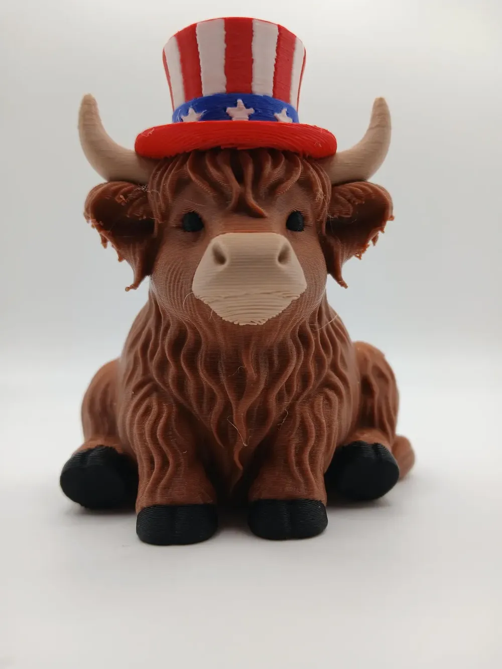 4th of July Highland Cow - Free 3D Print Model - MakerWorld