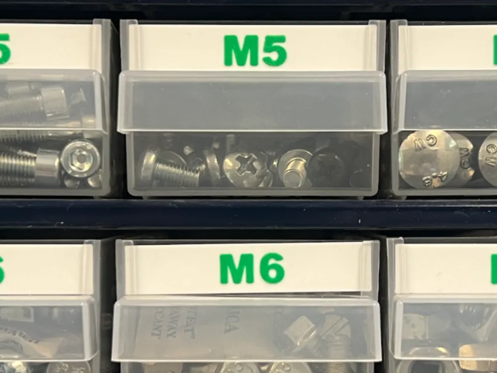 labels for drawer (storage) organizer: screws nuts by Yair Acherman ...