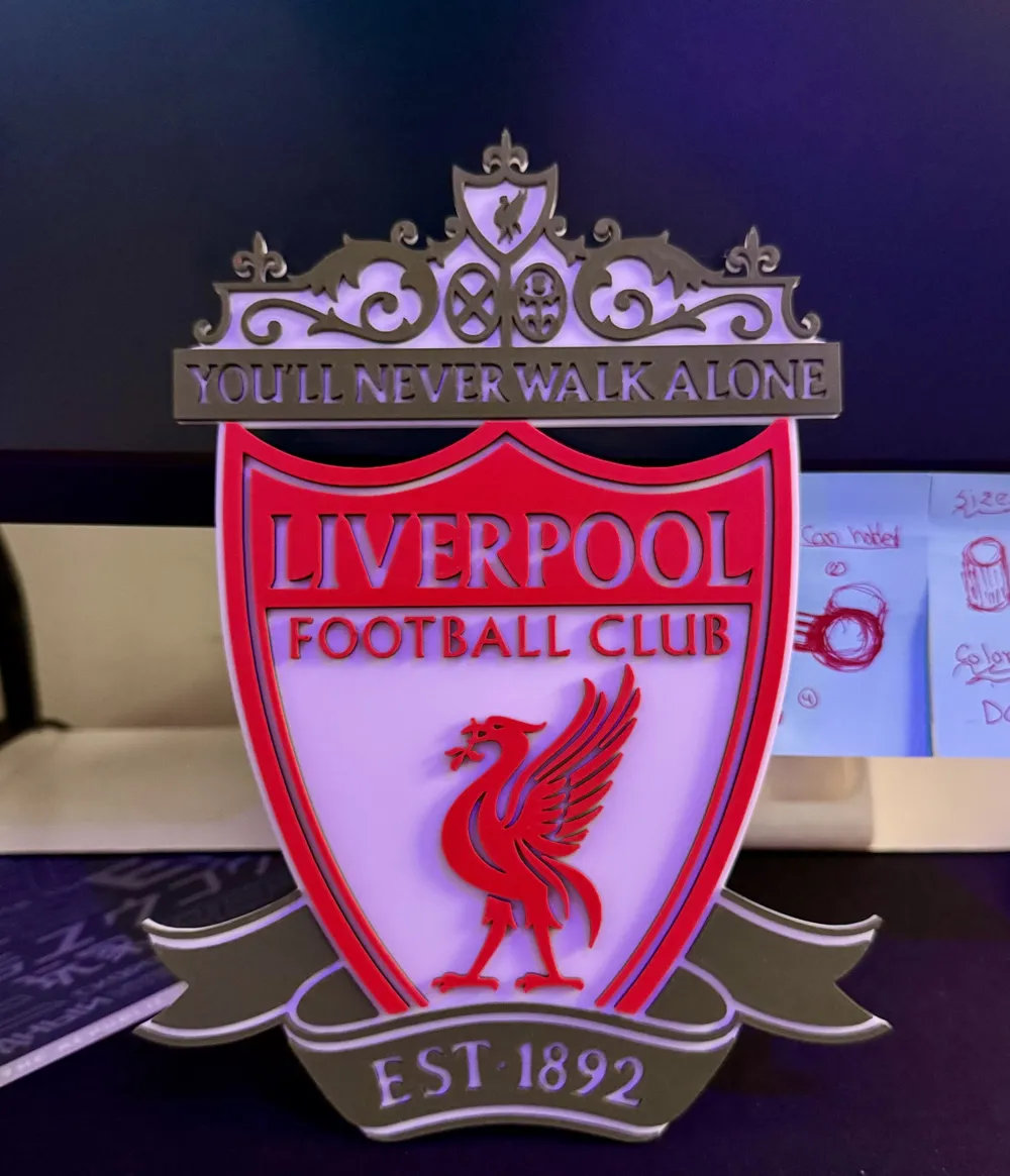 Liverpool Wall Emblem (No AMS Needed) - Free 3D Print Model - MakerWorld