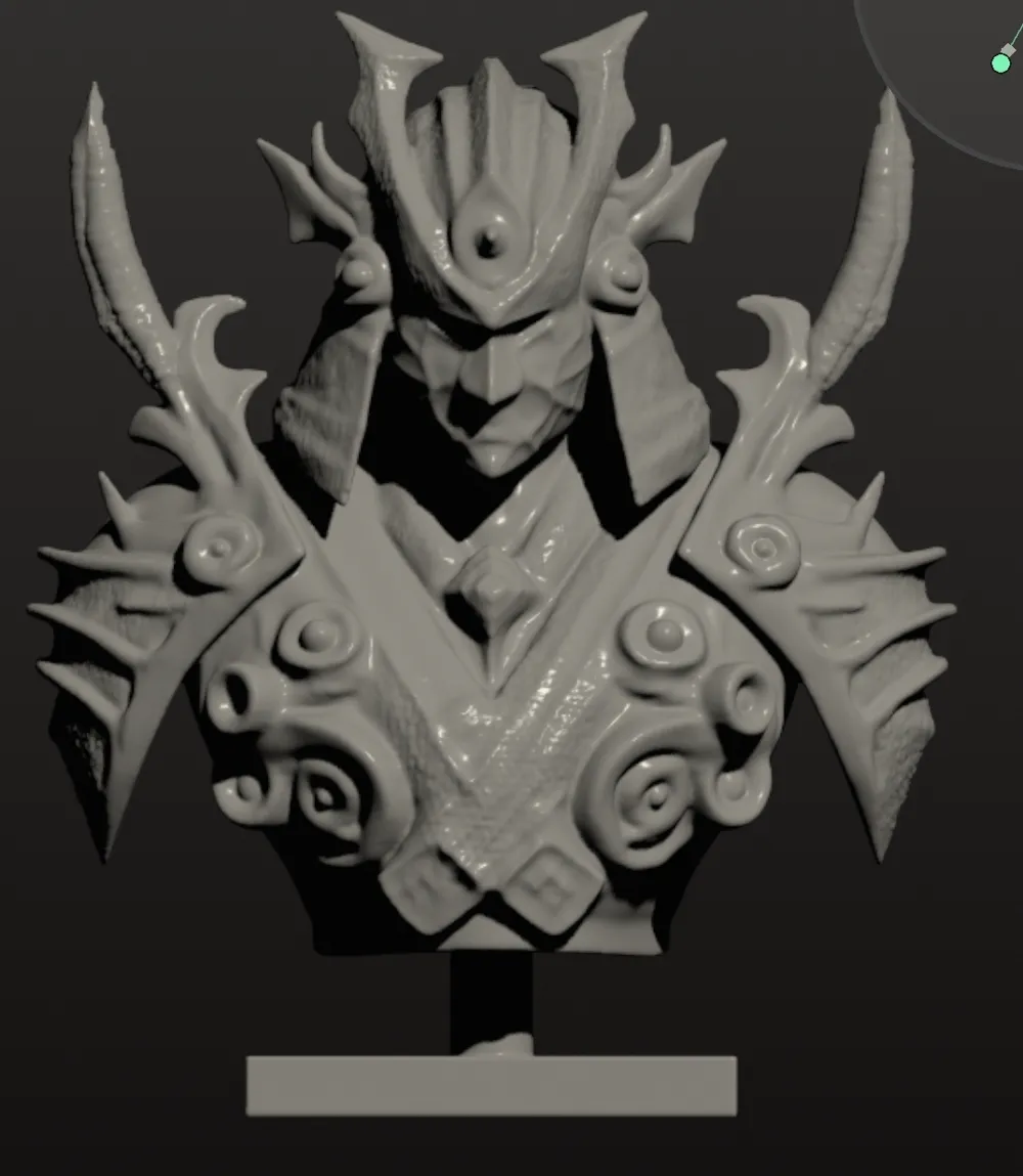 Japanese samurai bust by T&T Production - MakerWorld