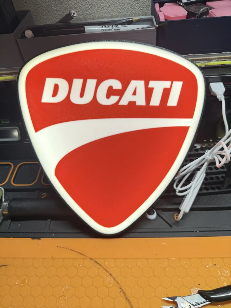 Ducati LED LIGHTBOX - Free 3D Print Model - MakerWorld