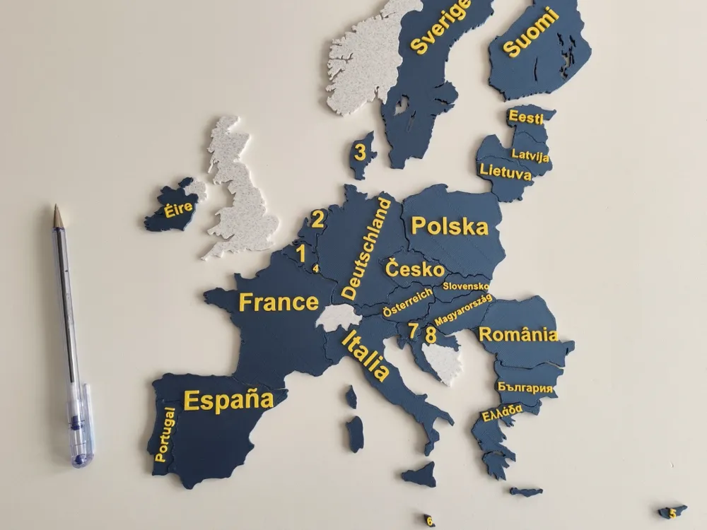European Union countries puzzle by GForm3D - MakerWorld