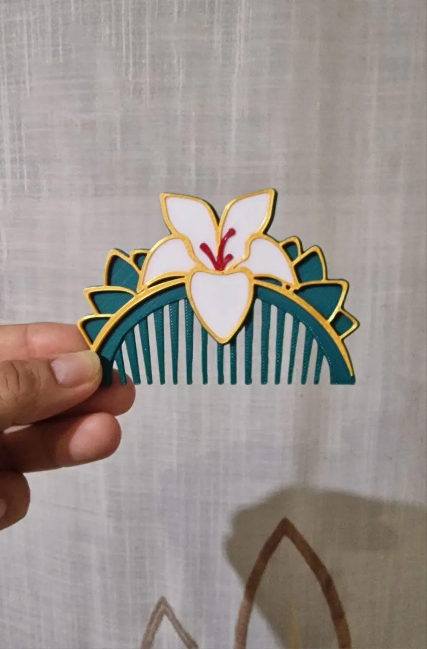 Hair Clip Comb Hair Comb Mulan Pinza Peine Peineta by darvil66 - MakerWorld