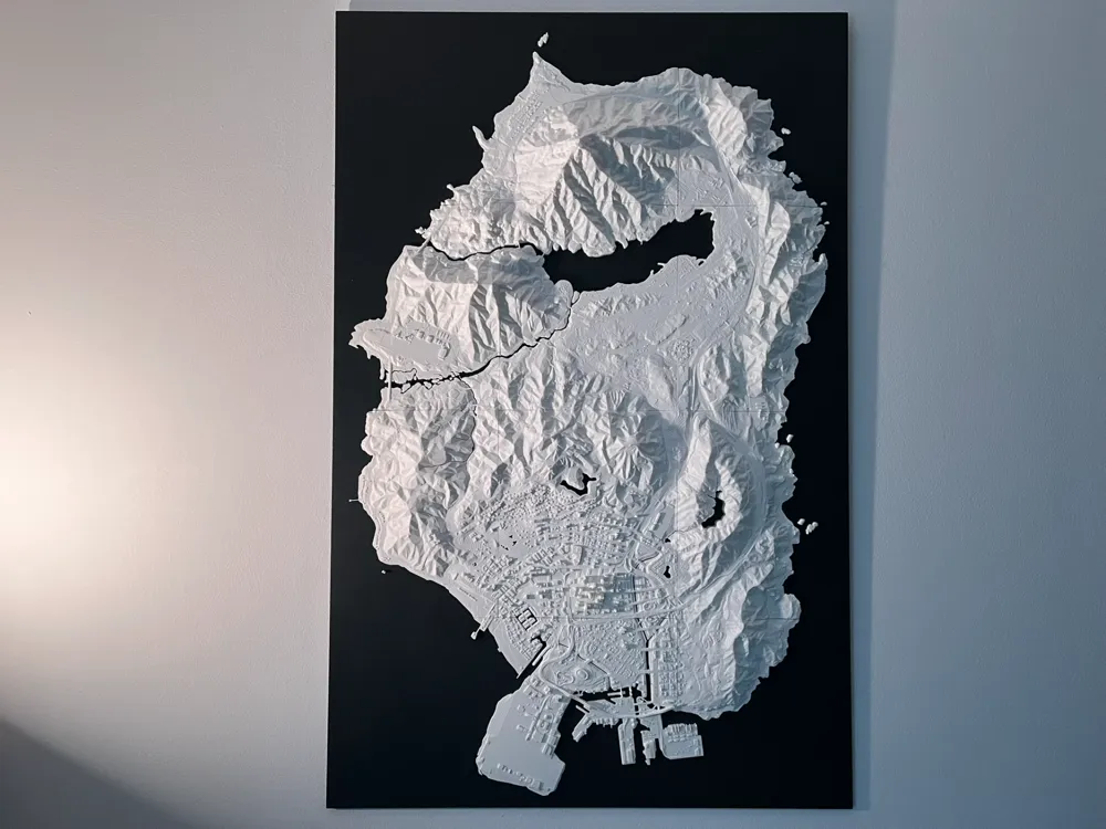 More realistic GTA V MAP in 10 plates Remixed by EtienneT MakerWorld ...