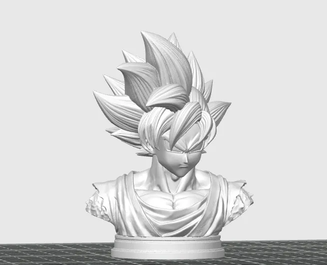 Goku Bust Figure Dragon Ball - Free 3D Print Model - MakerWorld